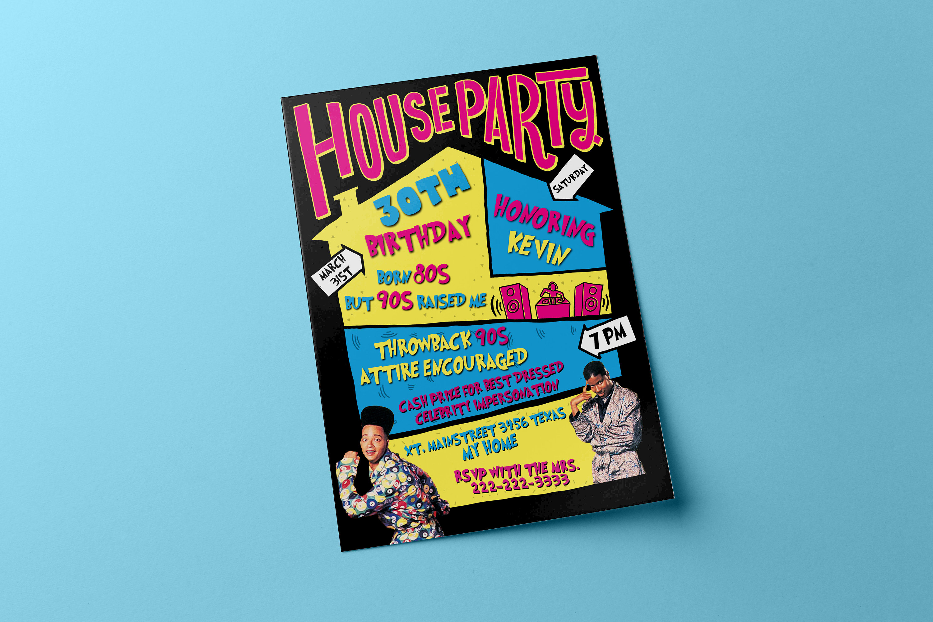 House Party Invitation Card Design, Movie Design, House Party 3.0 ...