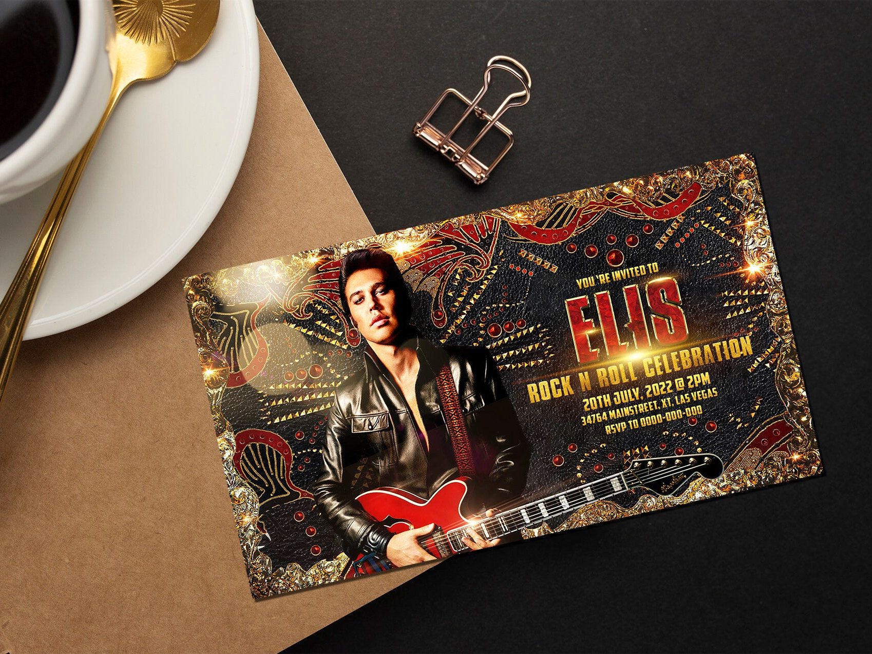 Invitaciones Para Fiesta Con Tematica De Elvis Elvis Birthday