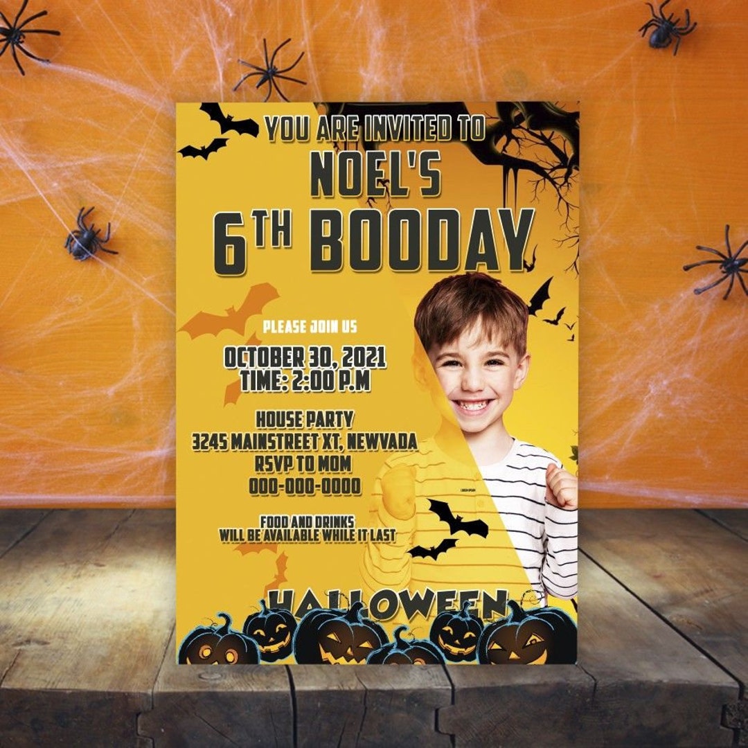 Halloween Invitation Card Design, Horror, Digital Print - Etsy