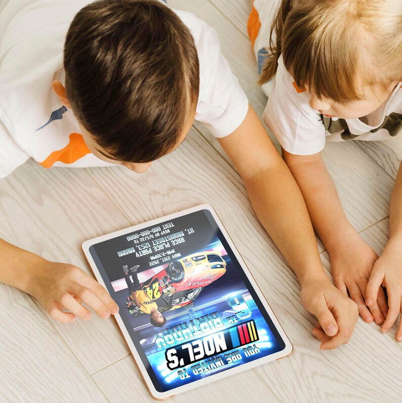 Nascar Birthday Invitation Card Design, Race Car Invitation Design ...