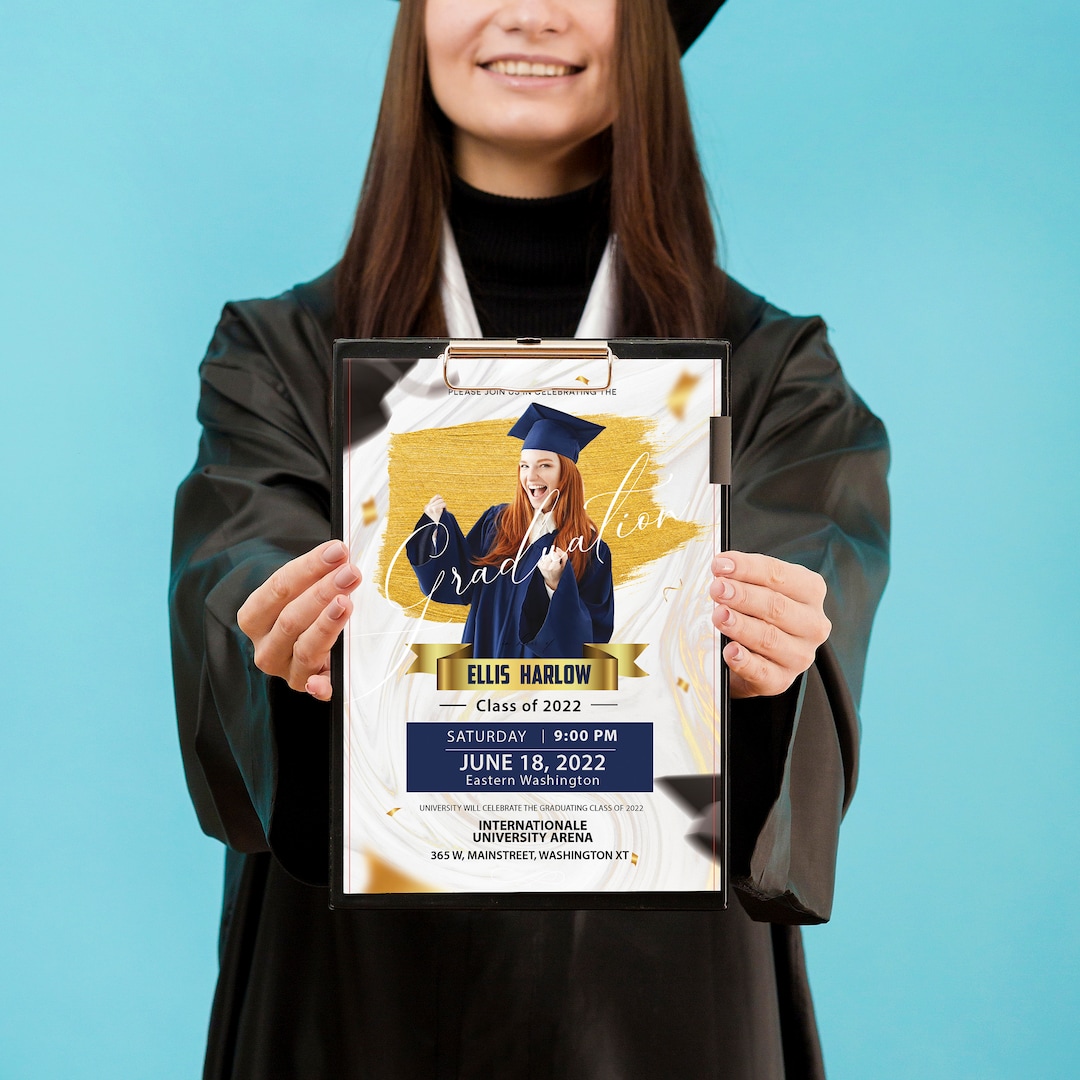 Graduation Invitation Card, Digital or Ready for Print - Etsy