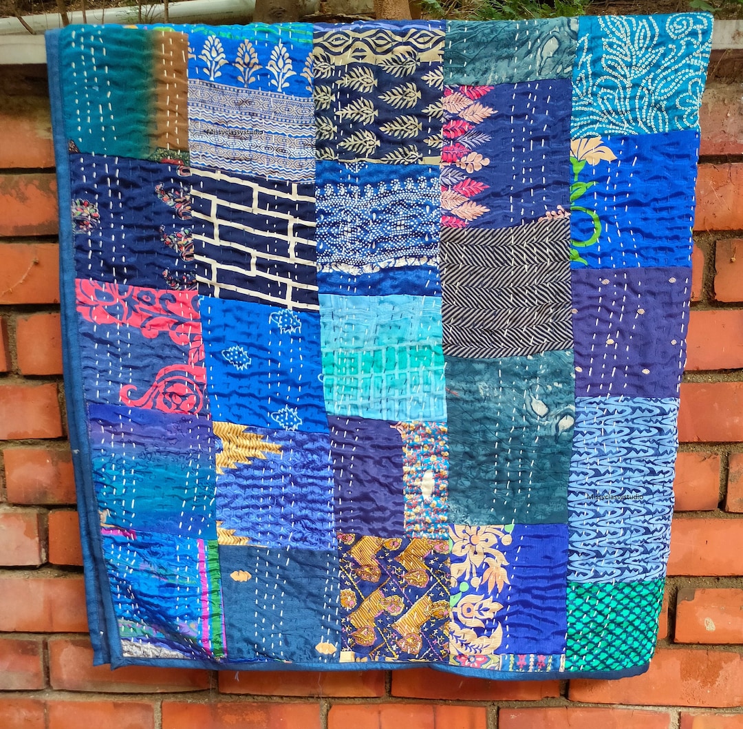 Handmade Quilted Bed Throw and Bedspread - Etsy