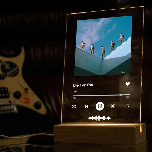 Custom Glass Music Plaque Playlist Song Code Music Glass Sheet ...