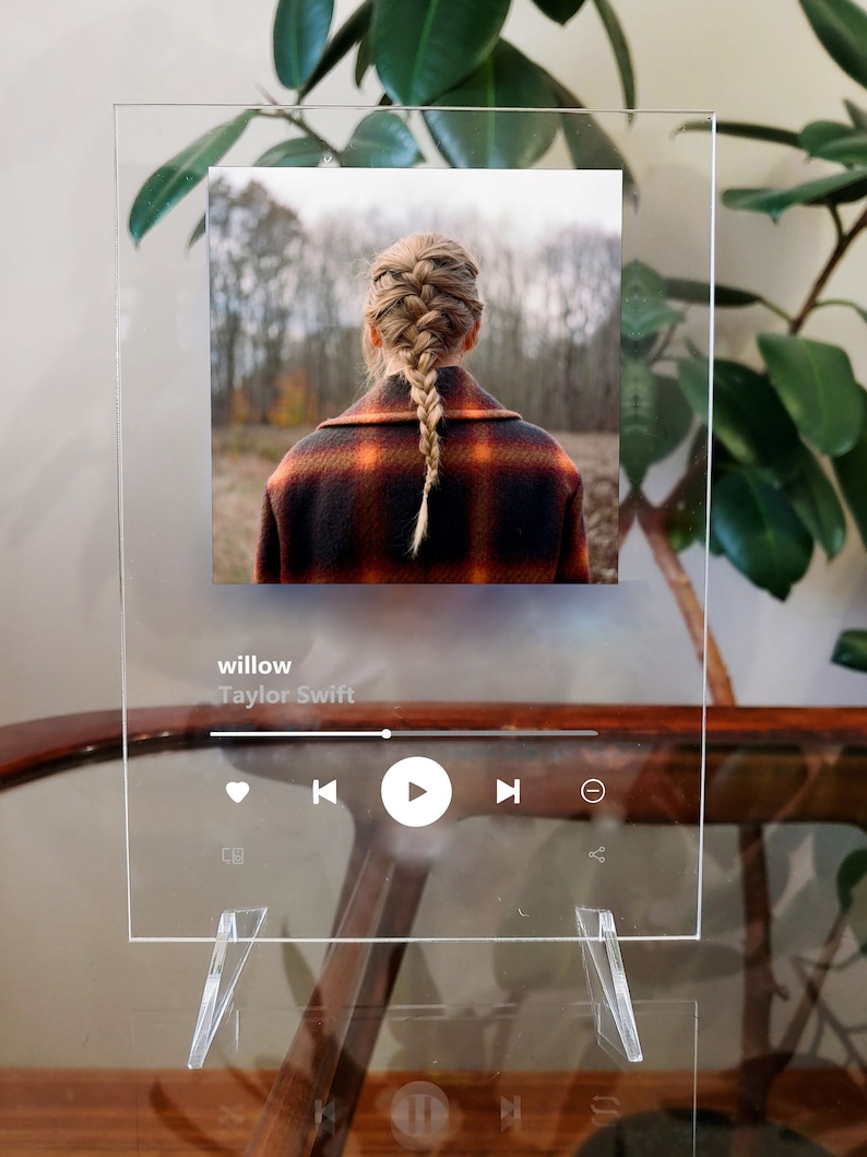 Custom Glass Music Plaque Playlist Song Code Music Glass Sheet ...