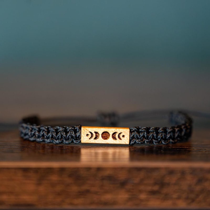 Leather Bracelets With Moon - Etsy