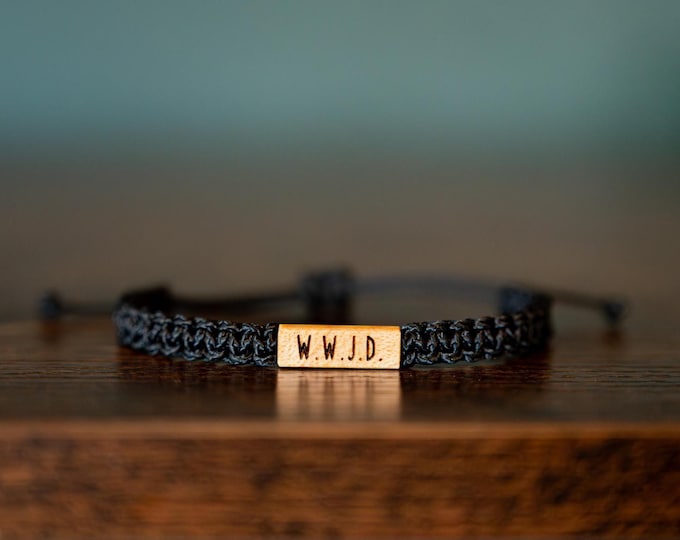 W.W.J.D Snap Leather Bracelet - Etsy