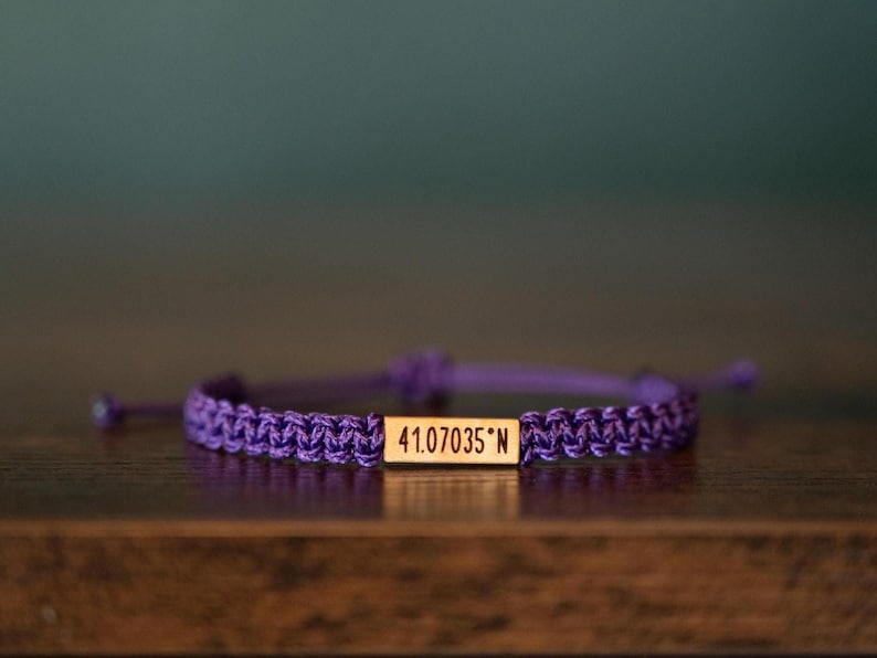 Custom Coordinates Bracelet: Personalizable Reclaimed Wood, Adjustable ...