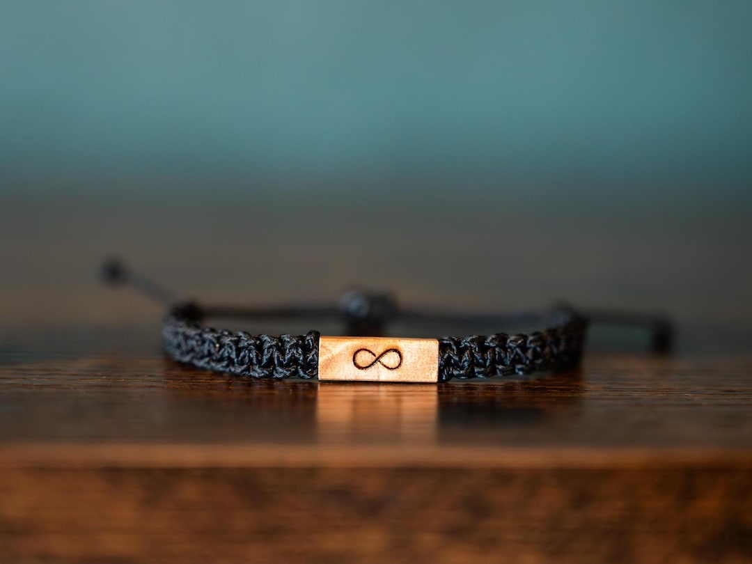 Infinity Symbol Bracelet: Personalizable Reclaimed Wood, Adjustable ...