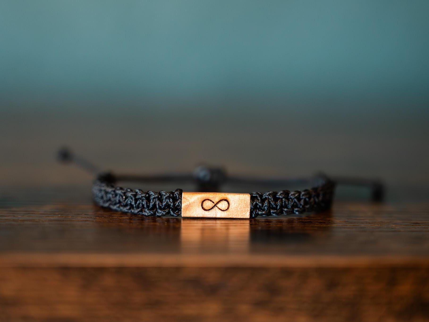 Infinity Symbol Bracelet: Personalizable Reclaimed Wood, Adjustable ...