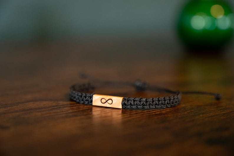 Infinity Symbol Bracelet: Personalizable Reclaimed Wood, Adjustable ...