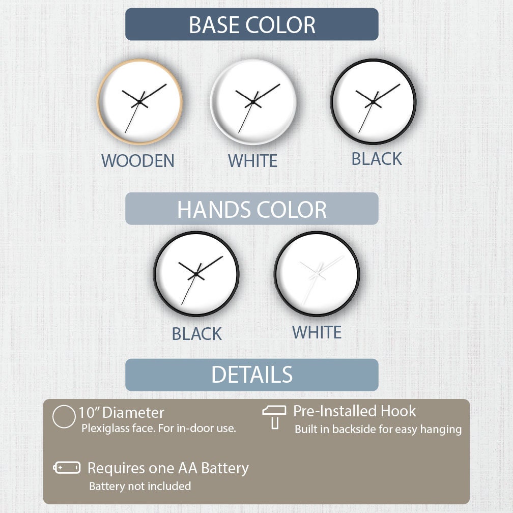 Wall Clock With Numbers, Southwest Mid Century Modern, Terracotta Brown ...