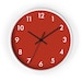 Wall Clock With Numbers, Classic Red Minimalist, Silent, Quiet, Wood ...
