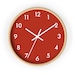 Wall Clock With Numbers, Classic Red Minimalist, Silent, Quiet, Wood ...