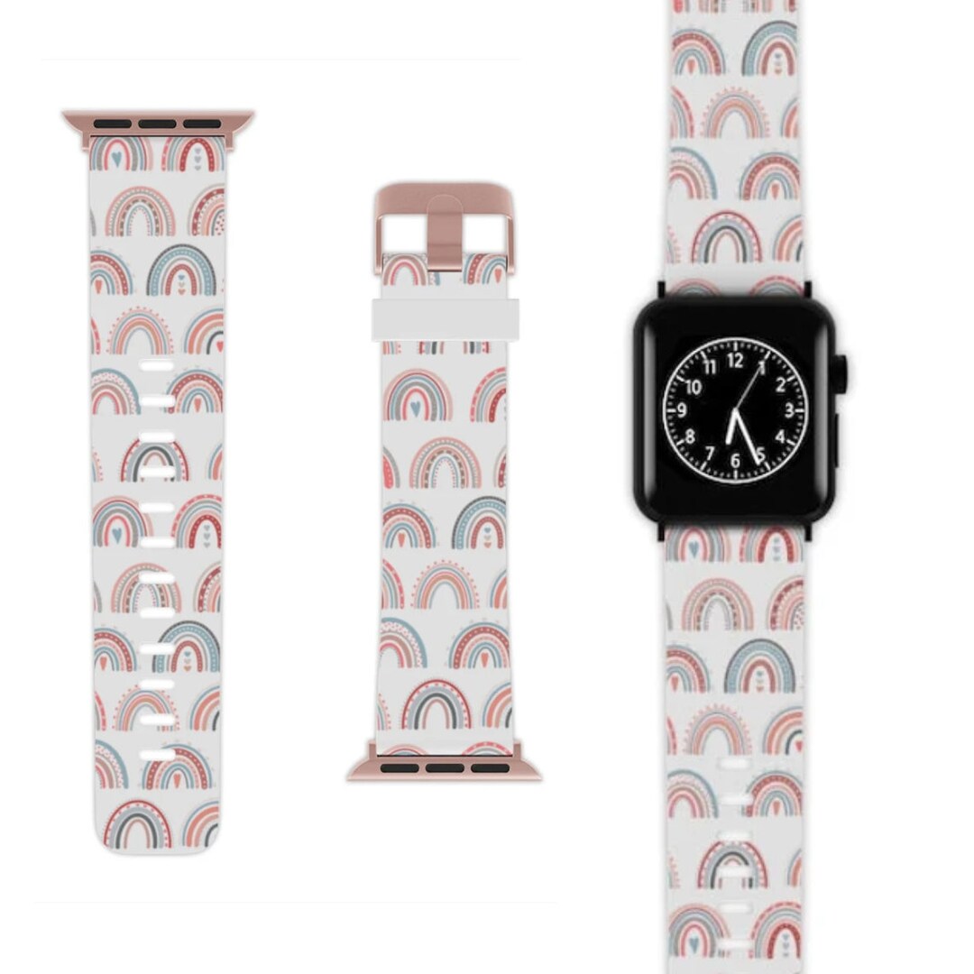 Rainbow Apple Watch Band, Pattern Watch Strap, Boho, Cute, Trendy ...