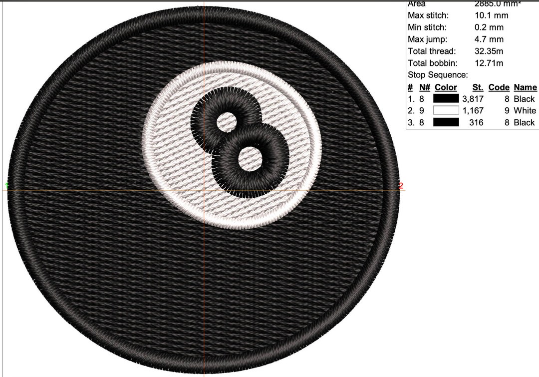 Classic Eight Ball Embroidery Files - Etsy