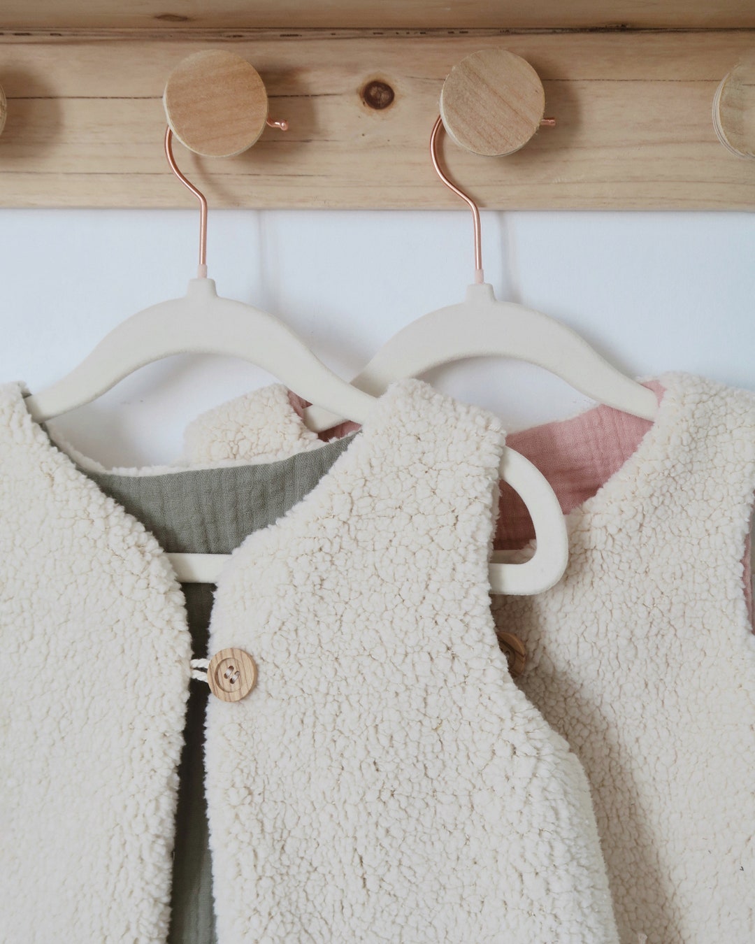 Reversible Children Shepherd Vest, Sleeveless Kid's Vest, Unisex Winter ...