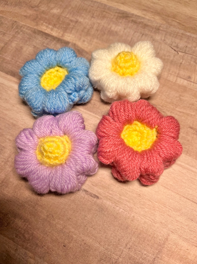 Crochet Puff Flower Pop It Fidget Toy - Etsy