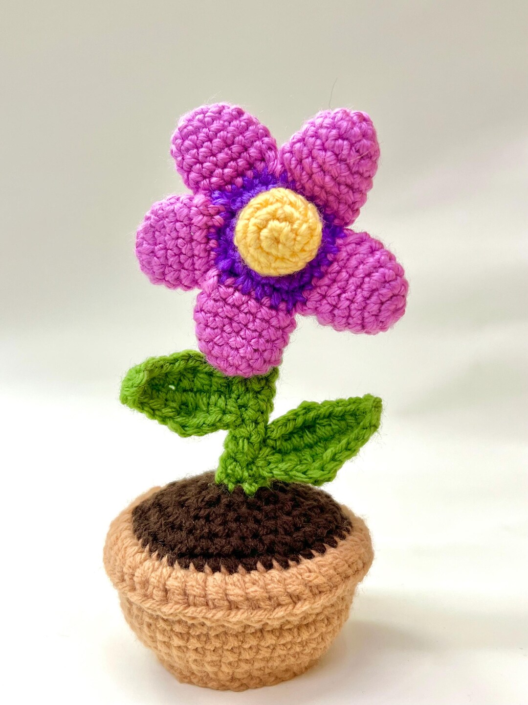 Potted Fidget Spinner Flower Crochet Pattern | Desk Toy Crochet Fidget ...
