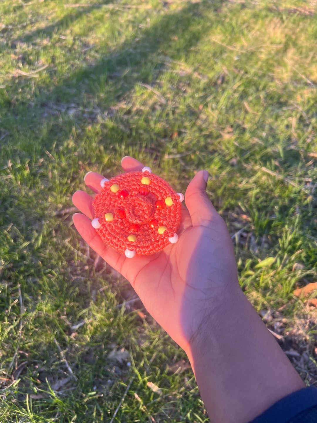 Beaded Disk Spinner Pattern | Crochet Fidget Spinner Pattern | Handheld ...