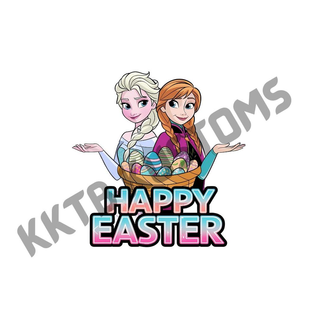 PNG Easter Elsa Anna Design, 3 Pack Easter DIGITAL Design, Digital ...