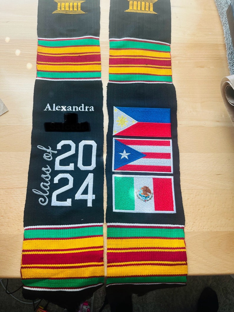 Custom Embroidered Graduation Stole - 2024 Graduation Gift - Custom ...