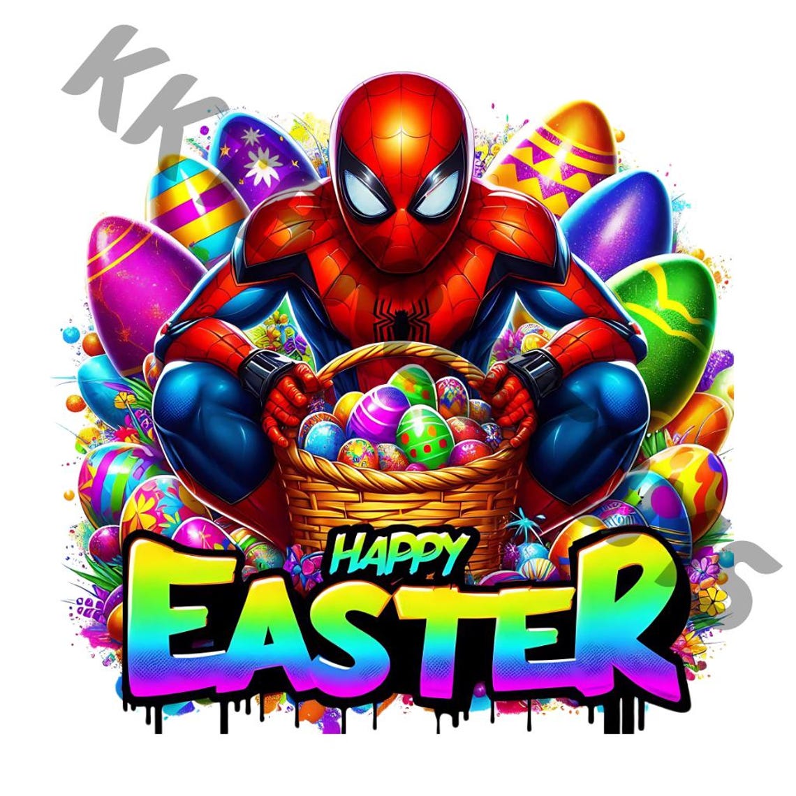 PNG Easter Super Hero Design, 5 Pack Easter DIGITAL Design, Digital ...