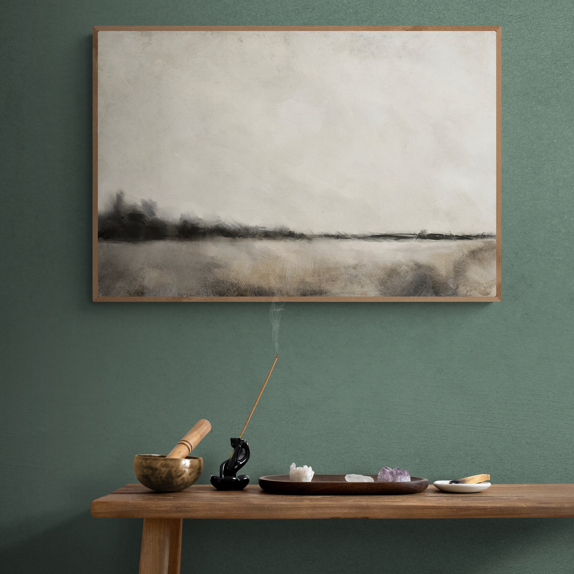 Subdued Abstract Landscape Printable Art Neutral Color | Etsy