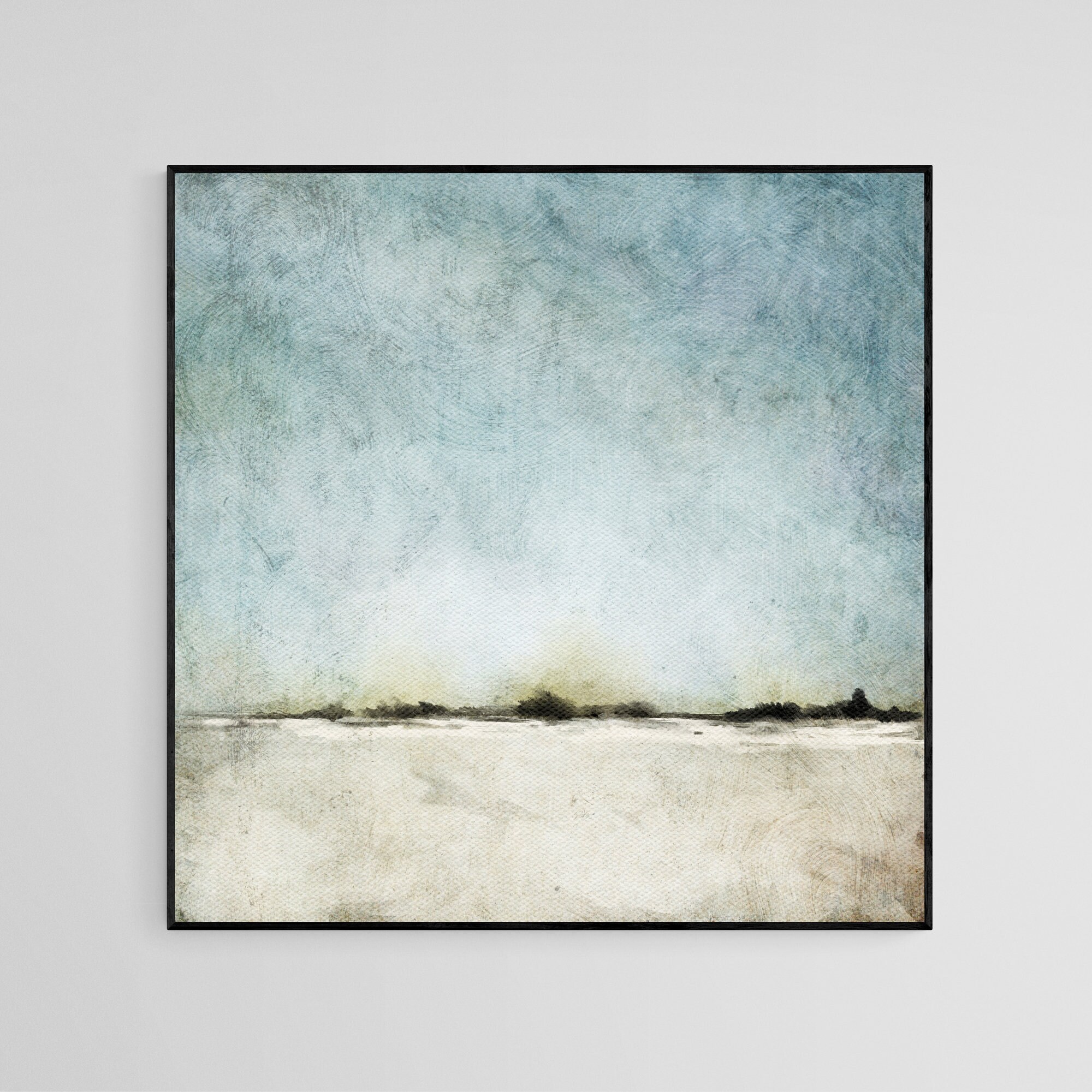 Large Square Abstract Landscape Printable Art, Modern Minimalist ...