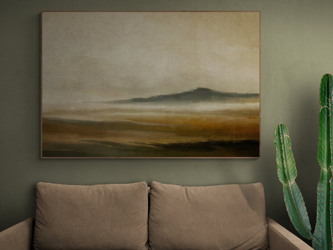 Abstract Desert Landscape Art Print: Minimalist Painting (digital ...