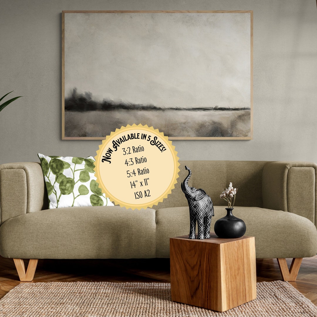 Subdued Abstract Landscape Printable Art, Neutral Color Minimalist ...