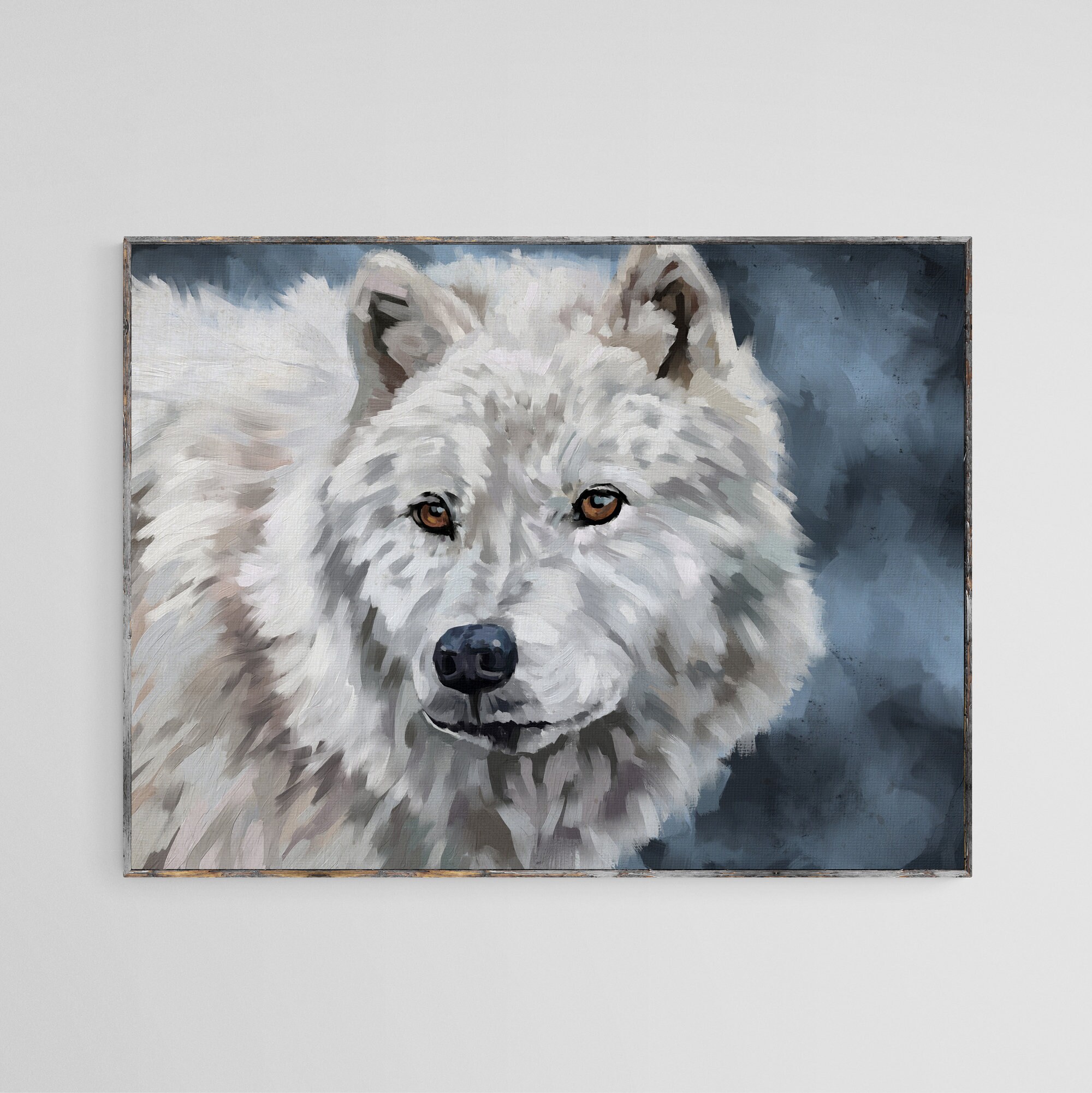 Arctic Wolf Abstract Art