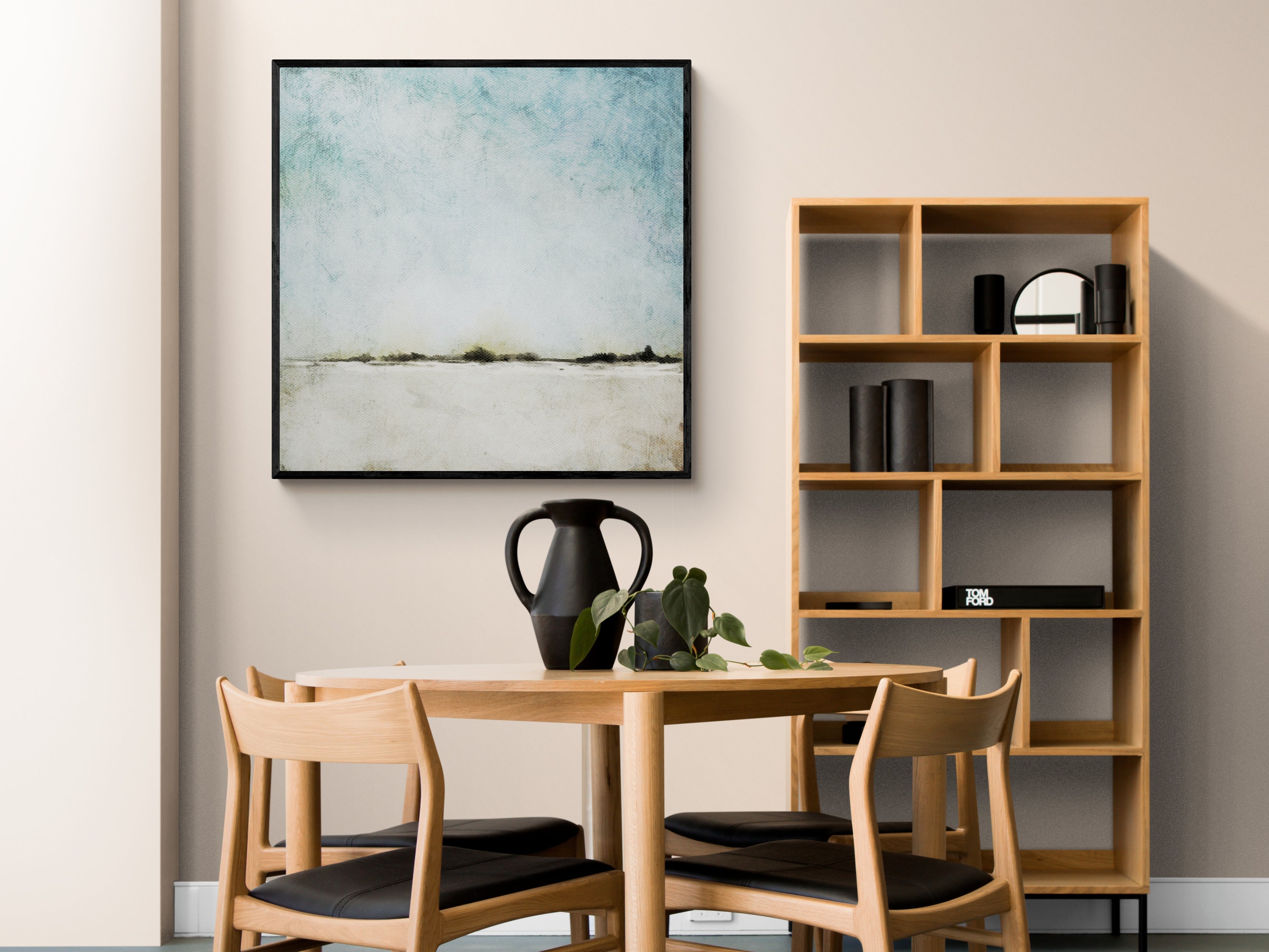 Large Square Abstract Landscape Printable Art, Modern Minimalist ...
