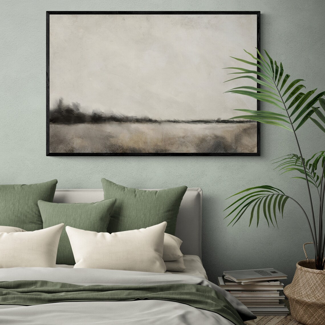 Subdued Abstract Landscape Printable Art Neutral Color | Etsy