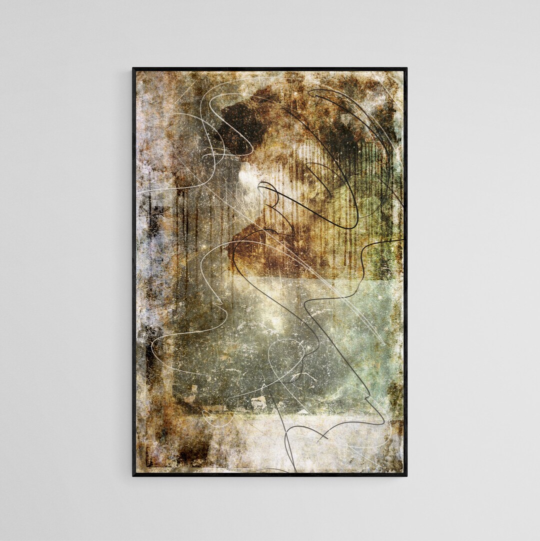 Large Abstract Industrial Art Print, Abstract Collage Printable Art ...