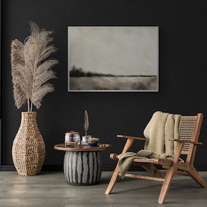 Subdued Abstract Landscape Printable Art, Neutral Color Minimalist ...