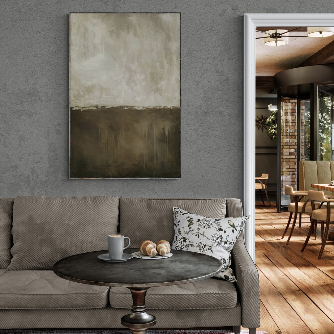 Minimalist Vertical Abstract Landscape | Modern Abstract Art Print ...