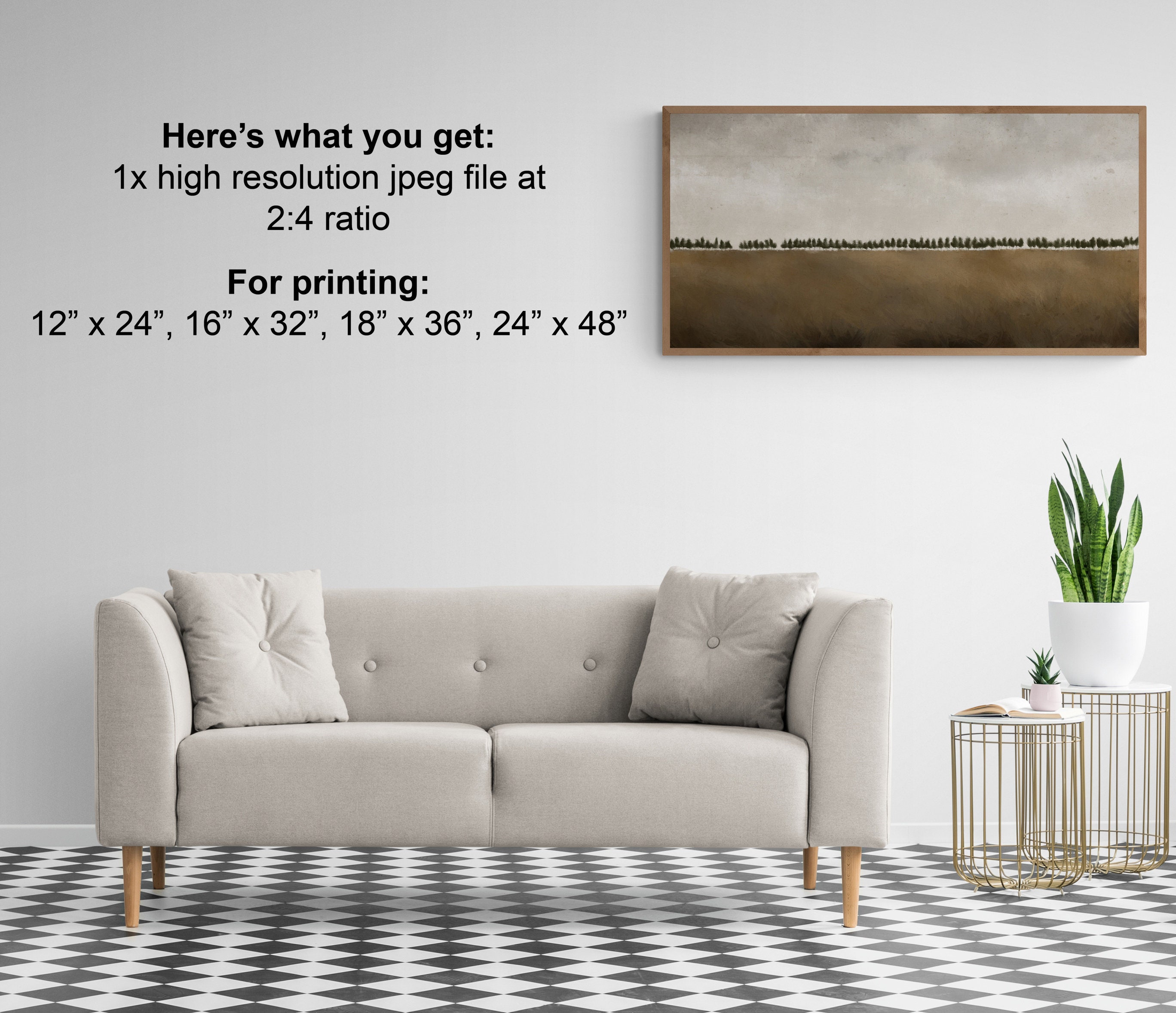 Large Abstract Landscape Art Print Neutral Color Oversized | Etsy