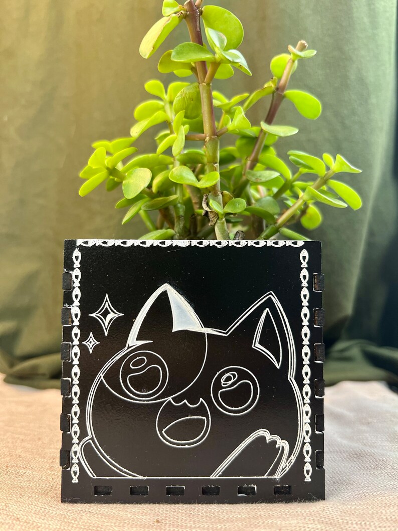 Anime Chibi Cat Planter, Chibi Art Home Decor, Car Plant Pot, Cute ...
