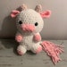 Pink Crochet Fluffy Cow - Etsy