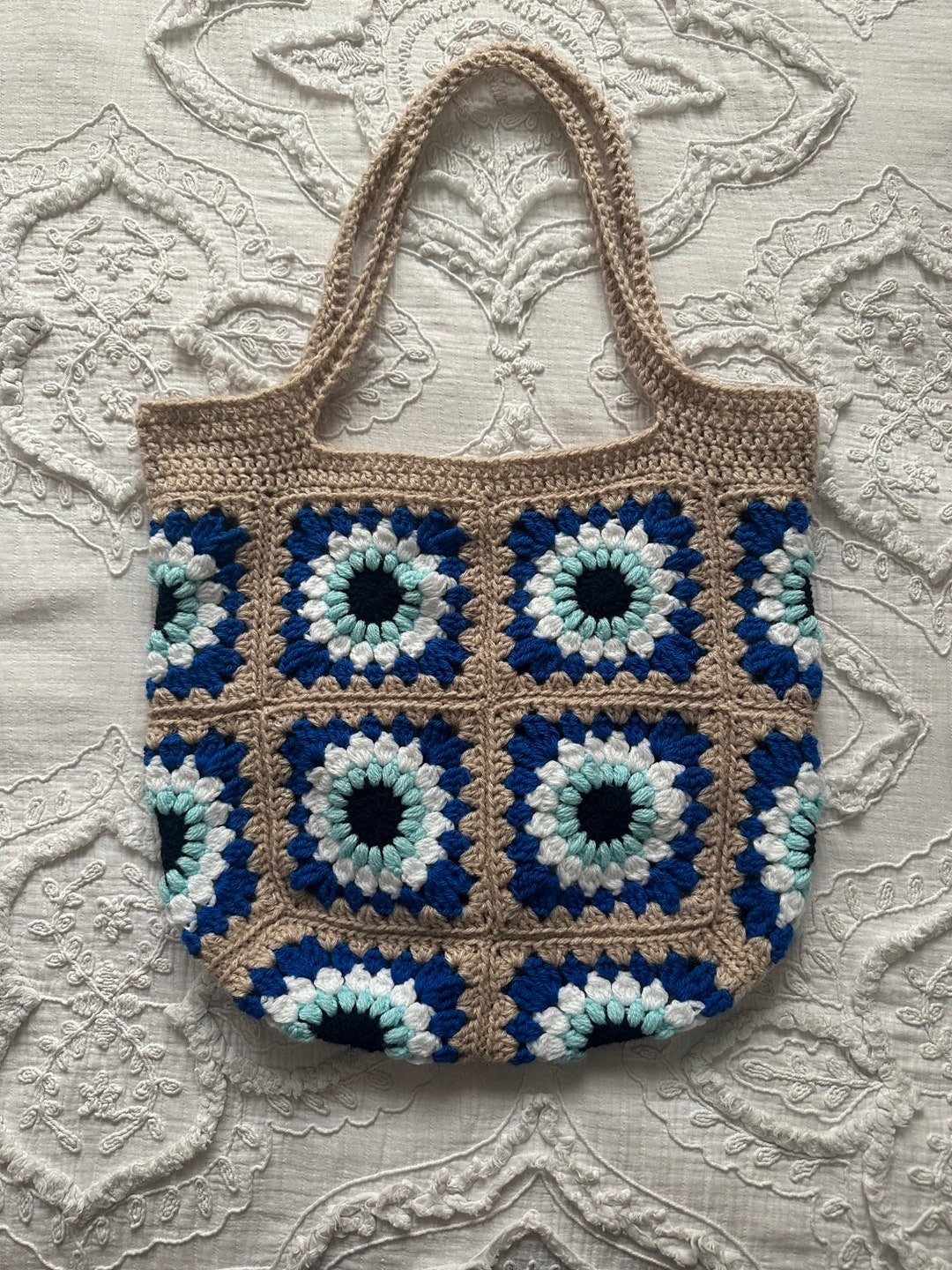 Crochet Evil Eye Tote Bag - Etsy