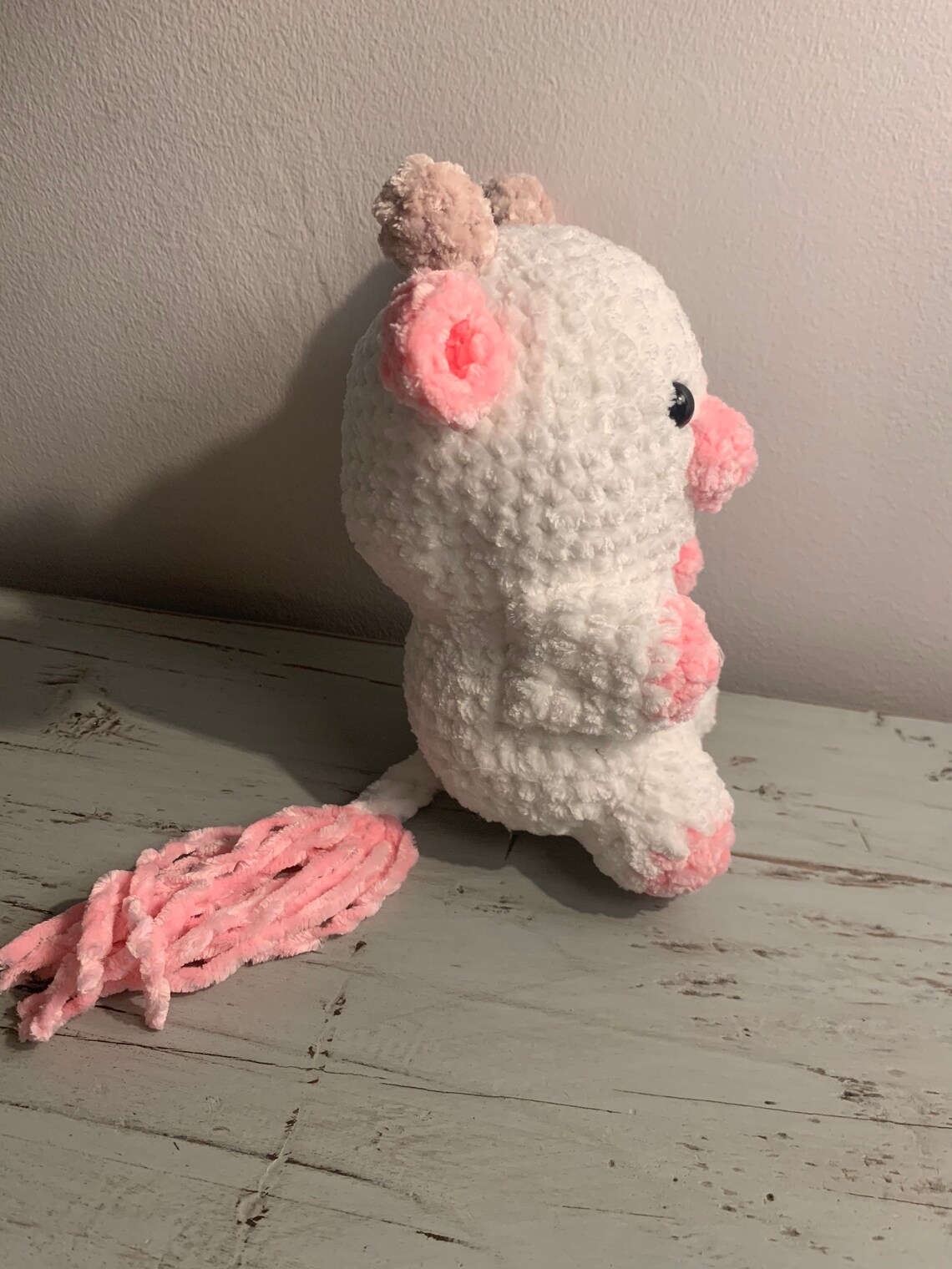 Pink Crochet Fluffy Cow - Etsy