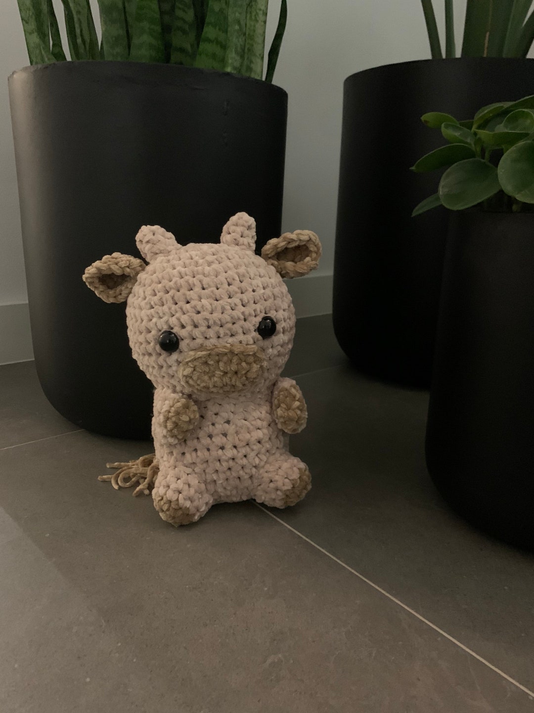 Jumbo Fluffy Crochet Cow - Etsy