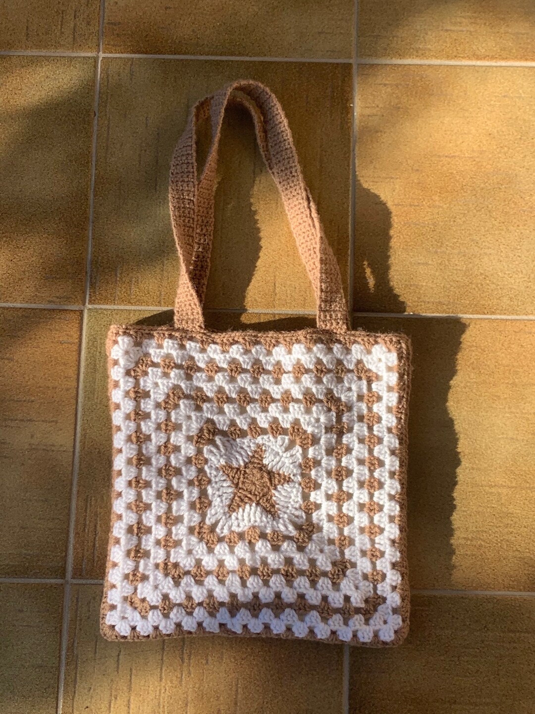 Crochet Star Granny Square Bag - Etsy