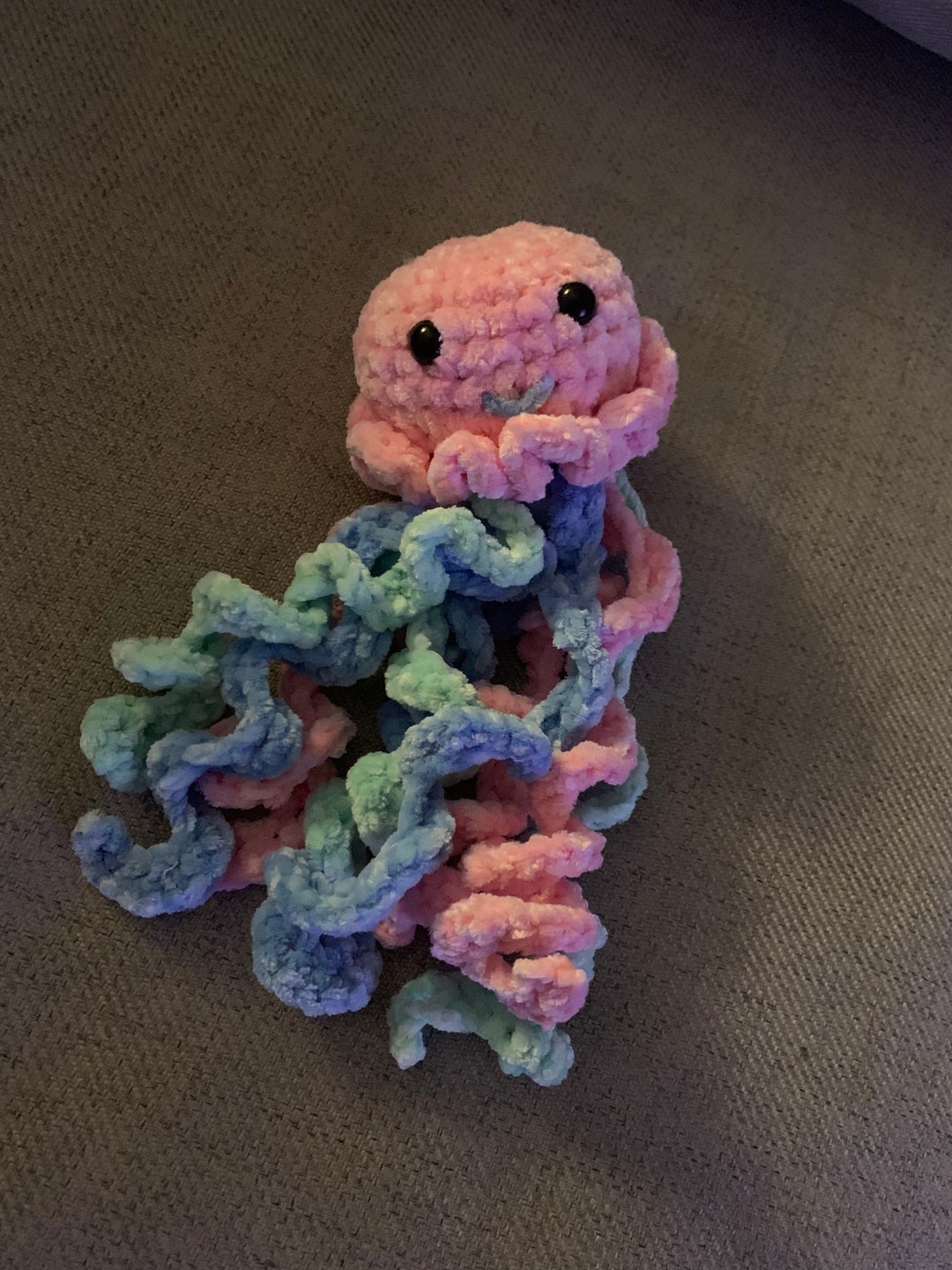 Crochet Fluffy Jellyfish - Etsy