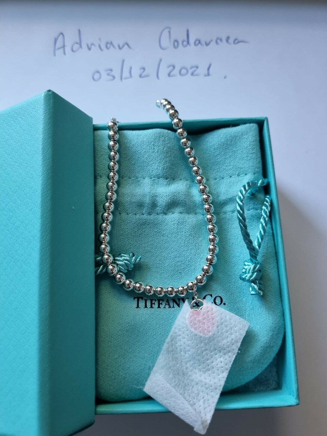 Tiffany&co. Tiffany RTT Mini Pink Enamel / Silver Heart Tag - Etsy