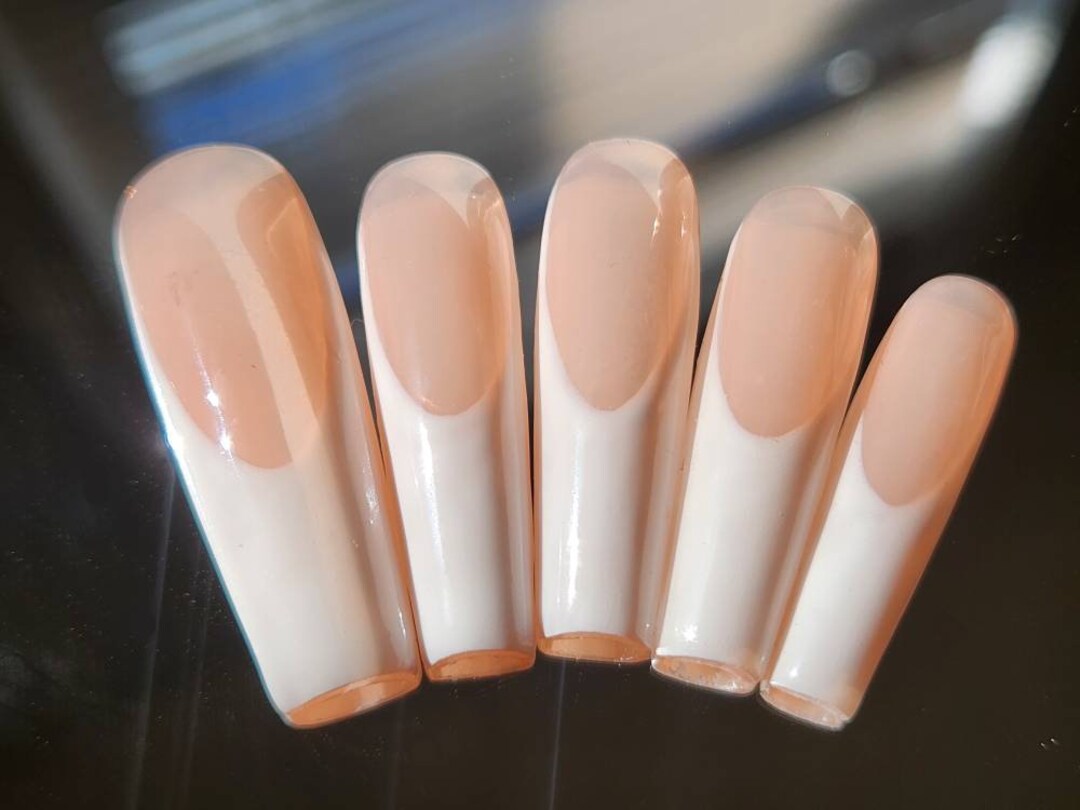 Classic White French | French Nails Press on | Press on Nails | High ...