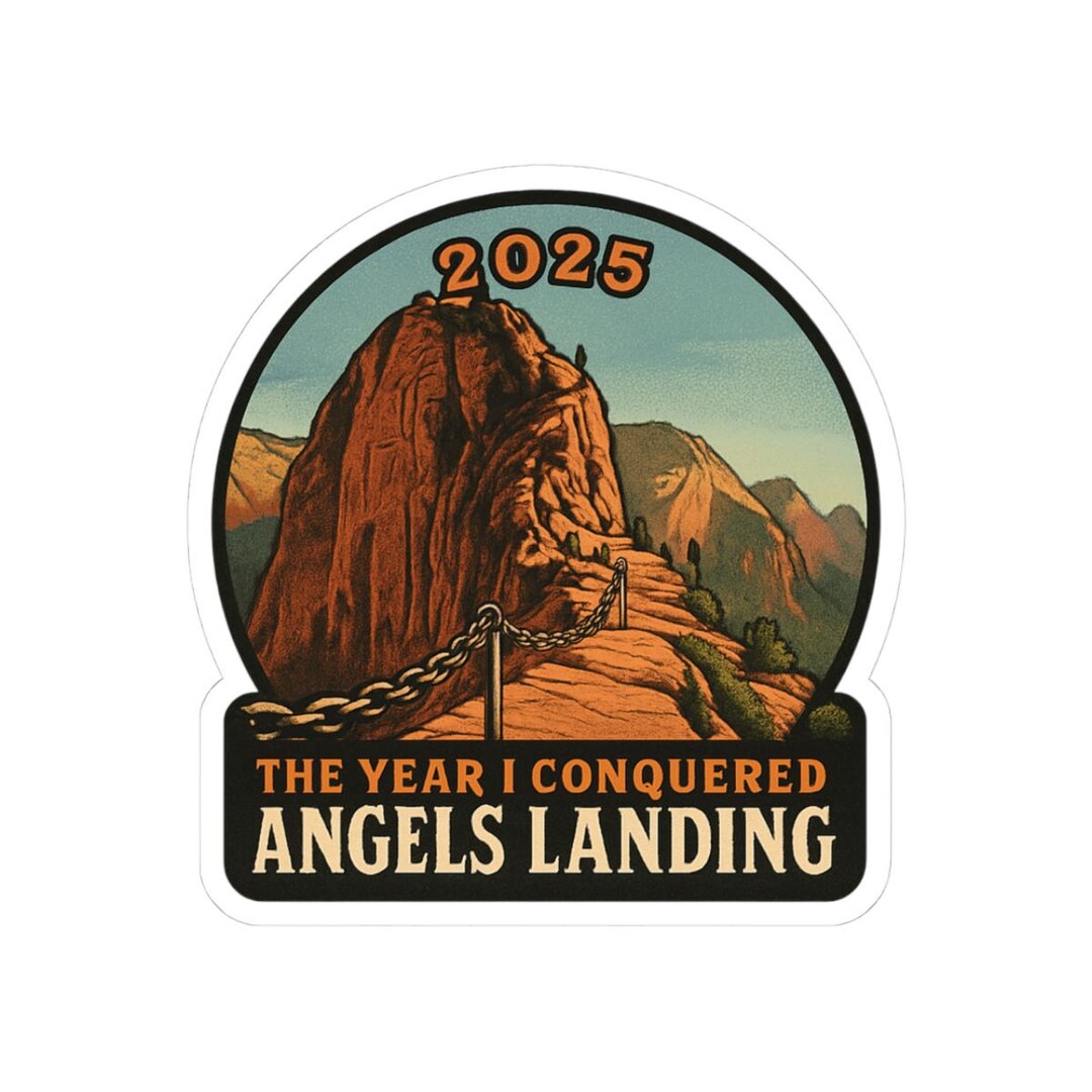 Angels Landing Hiking Sticker, Adventure Souvenir - Etsy