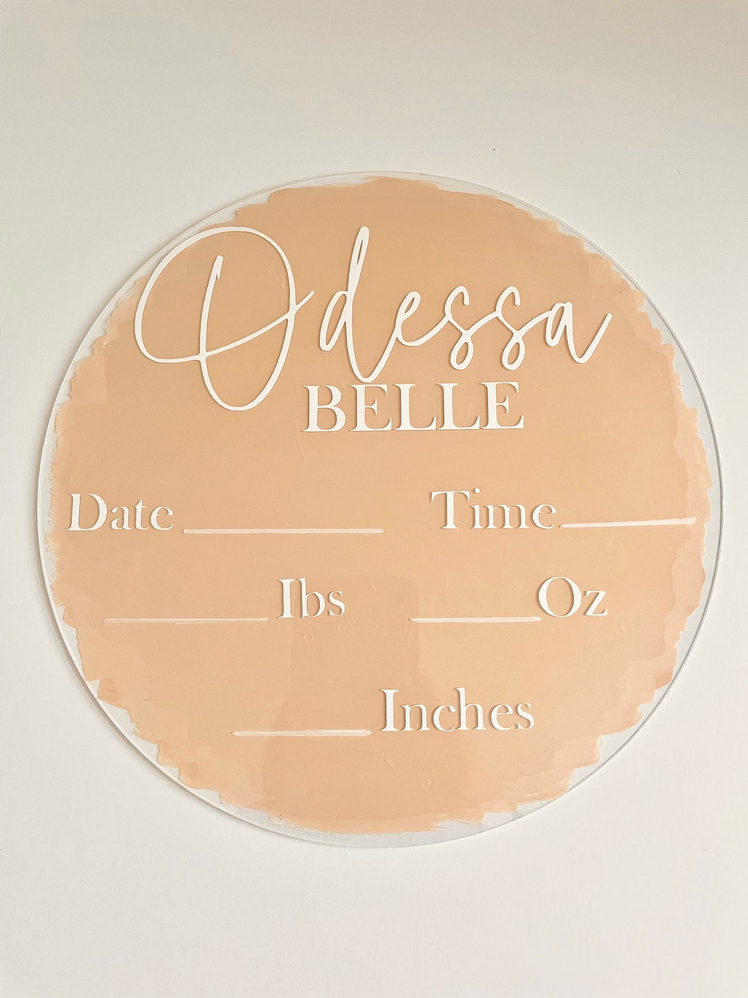 Acrylic Baby Announcement Sign | Baby Name Sign | Baby Nursery Decor ...