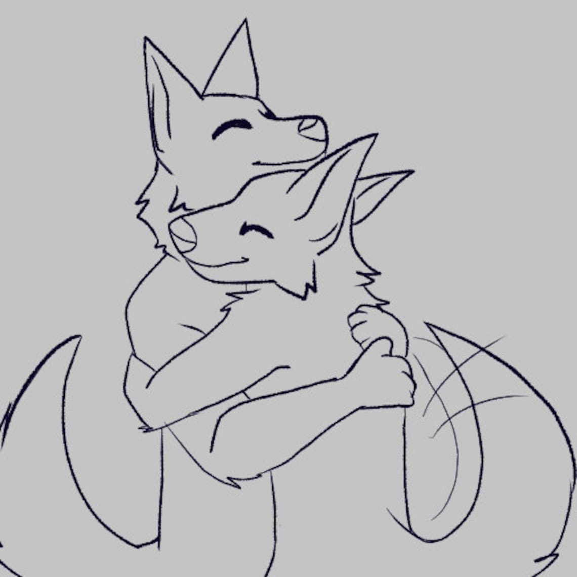 Canine Hug Telegram Sticker Base - Etsy