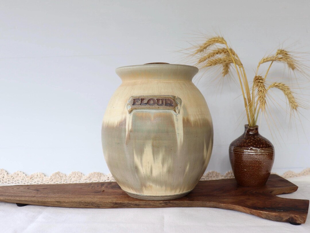 Large Ceramic Flour Canister: Handcrafted Australian Studio Pottery ...